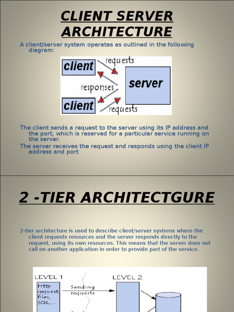 Client Server Architecture For DOT NET | PDF | Client–Server Model ...