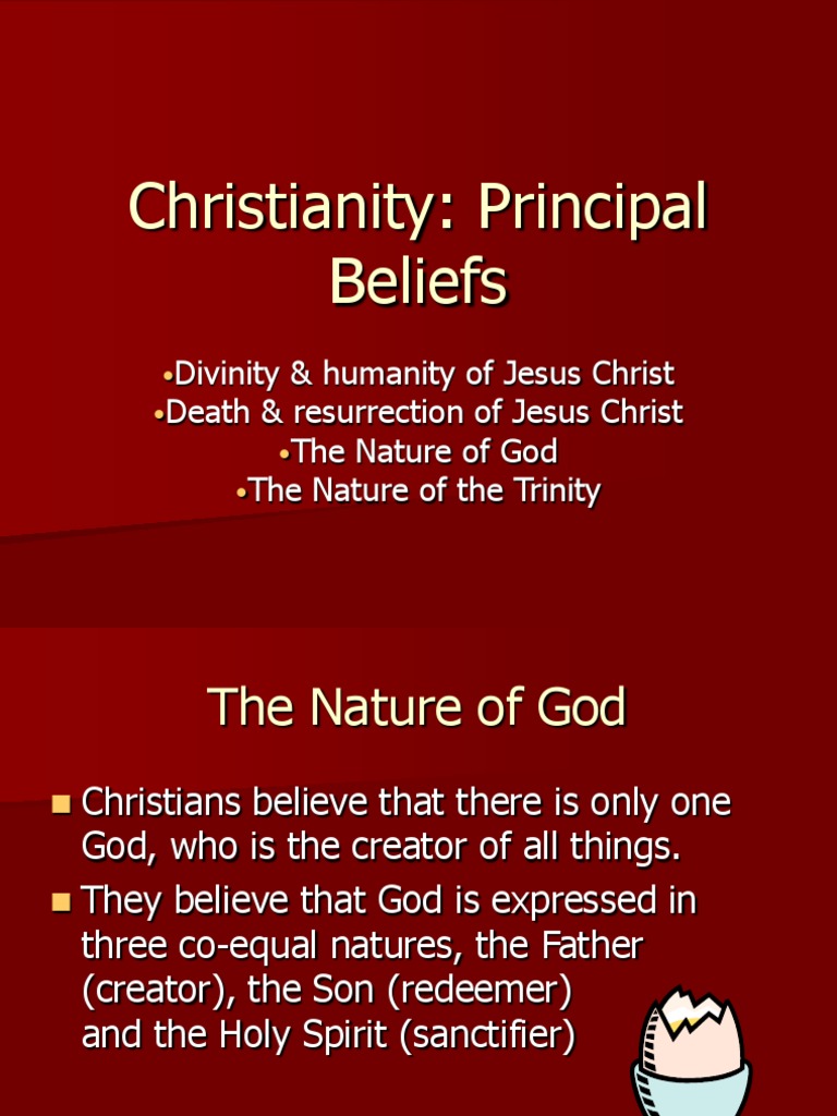 Christianity Principal Beliefs | PDF | God In Christianity | Trinity