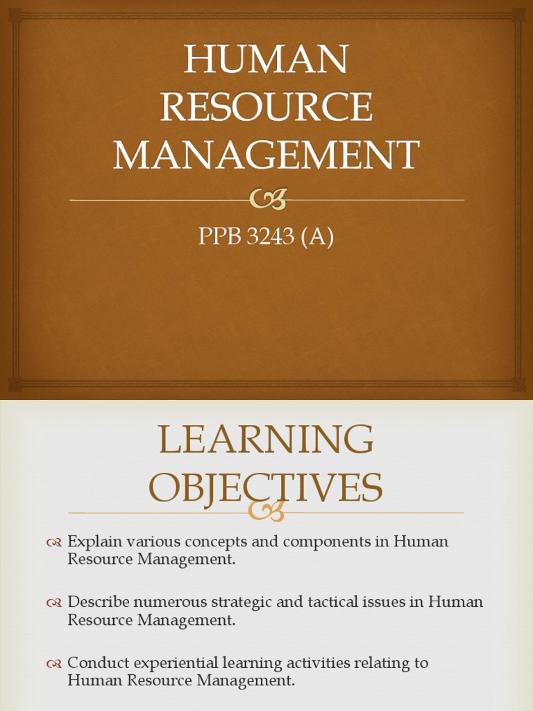 Human Resource Management 1 &2 | PDF | Human Resource Management ...