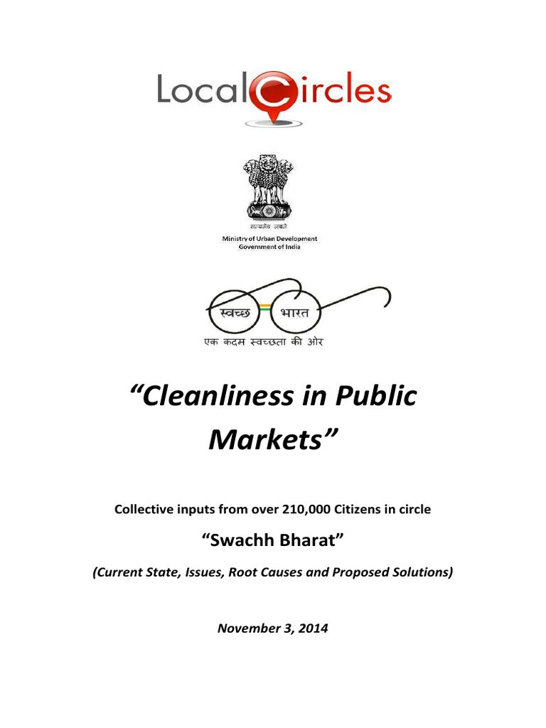 Cleanliness in Public Markets Collective Inputs of Over 210,000 ...