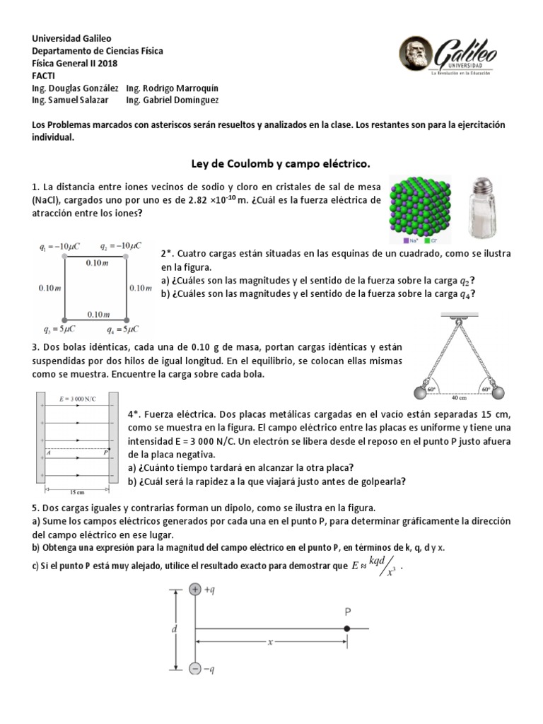 Ley de Coulomb y Campo Eléctrico | PDF | Campo eléctrico | Electricidad