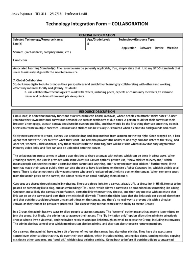 Technology Integration-Collaboration | PDF | Tag (Metadata) | Teachers