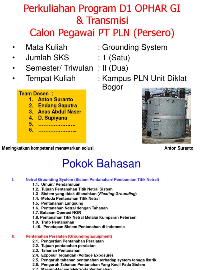 Kursus Grounding untuk Pegawai PLN | PDF