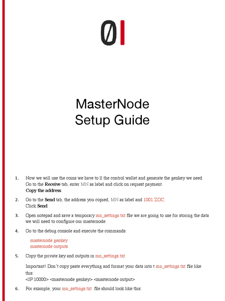 Masternode Setup Guide | PDF | Text File | Computer File