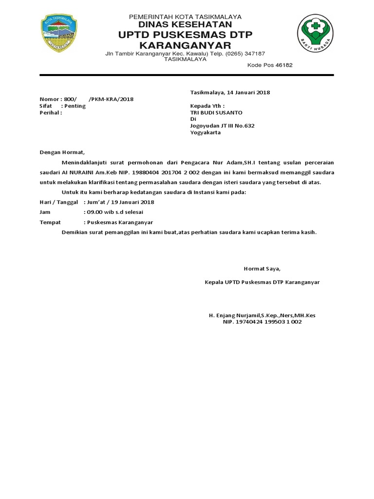 SK Pelimpahan Wewenang DR Enung | PDF