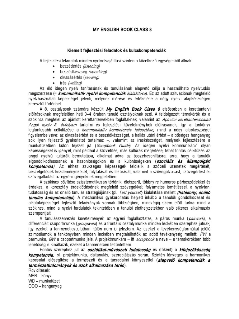 My English Book Class 8 PDF