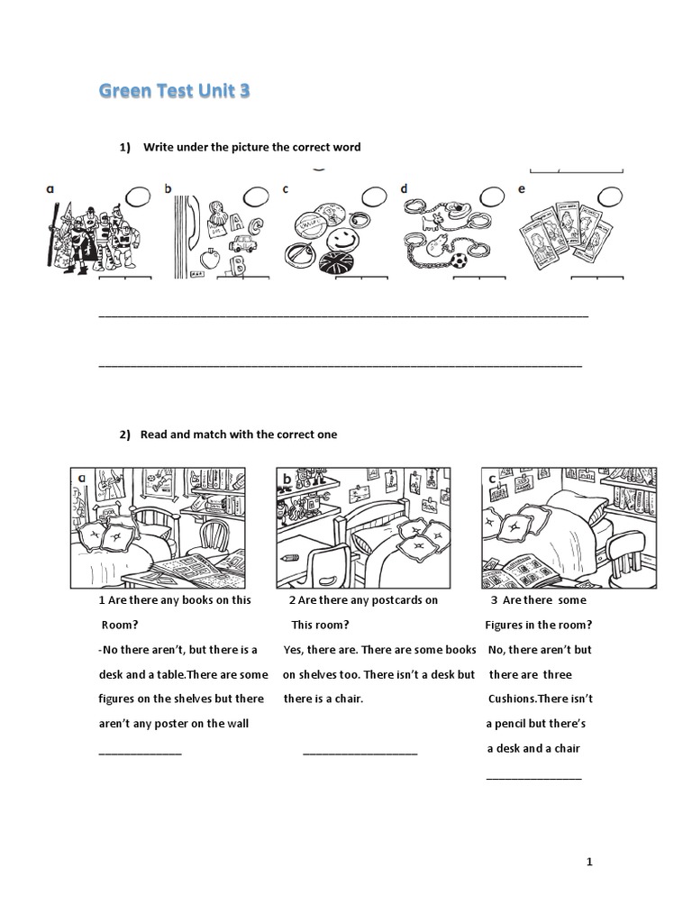 Analyzing a Green Test Unit Document: Identifying Key Details About a ...