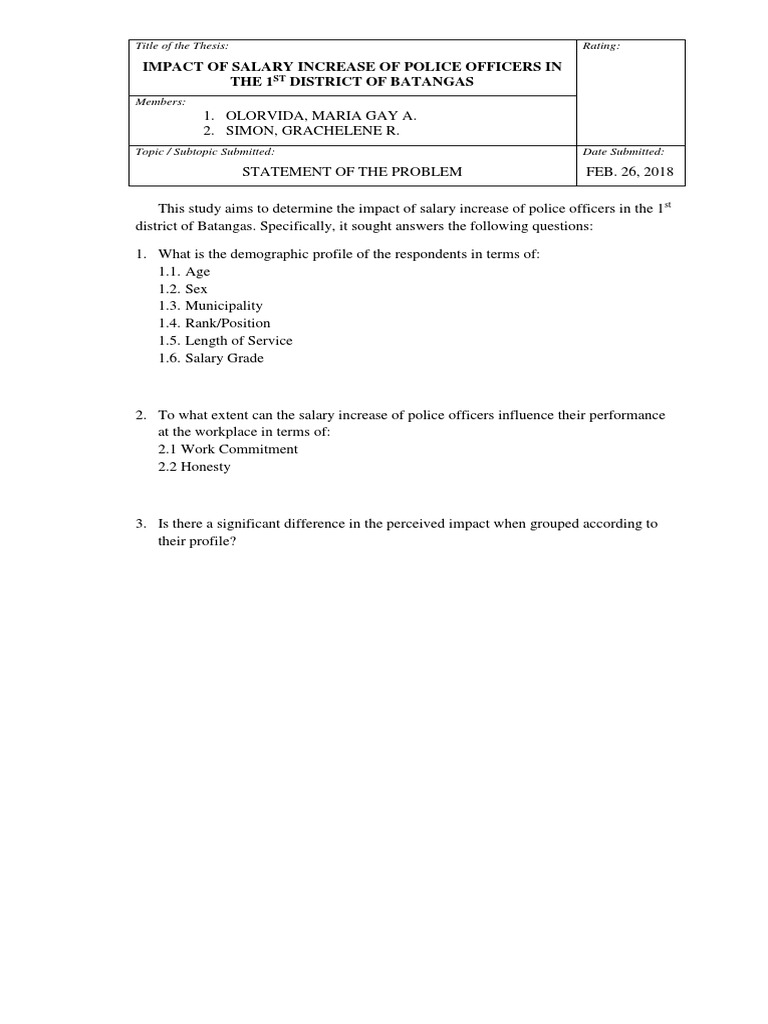 Workshop Statement of The Problem | PDF