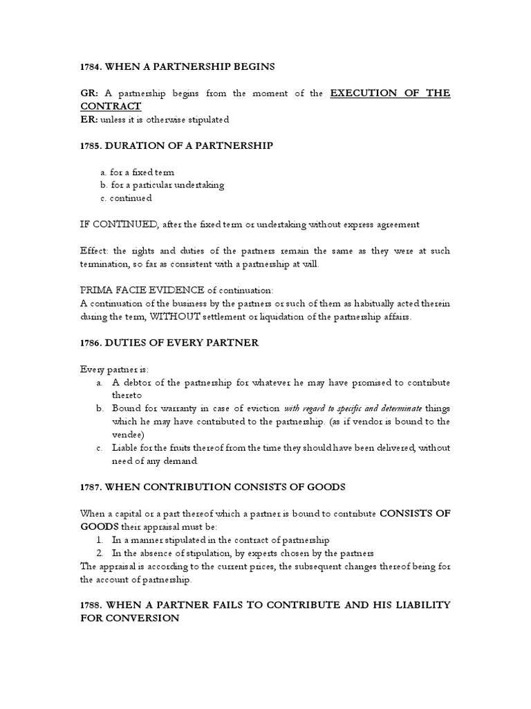 Partnership Reviewer | PDF | Partnership | Liquidation