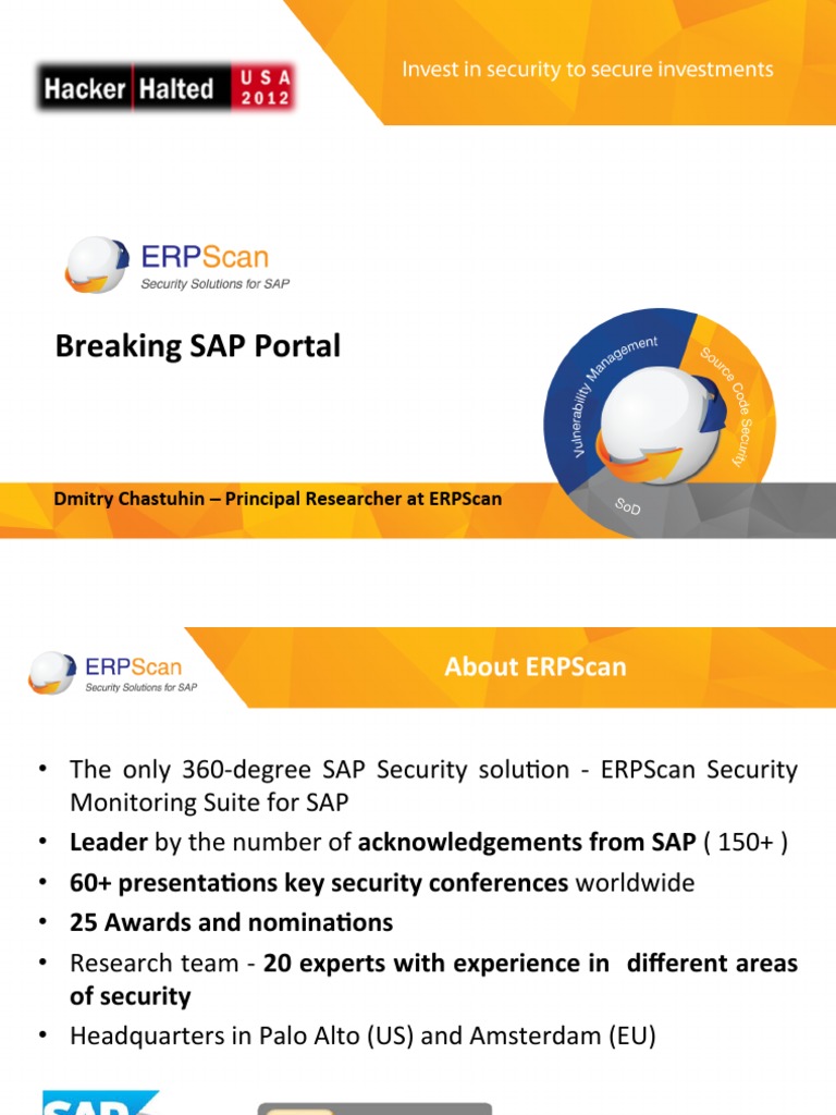 Breaking SAP Portal HackerHalted 2012 | PDF | Oracle Database | Java Servlet