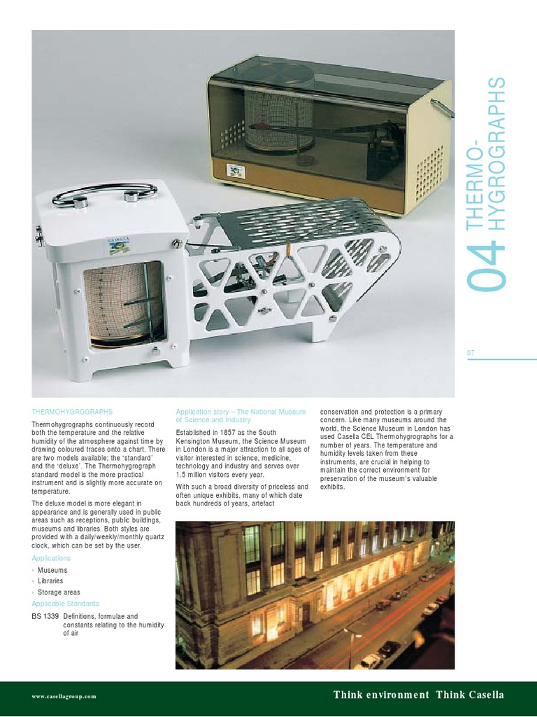 Casella Thermohygrographs Overview | PDF | Museum | Celsius