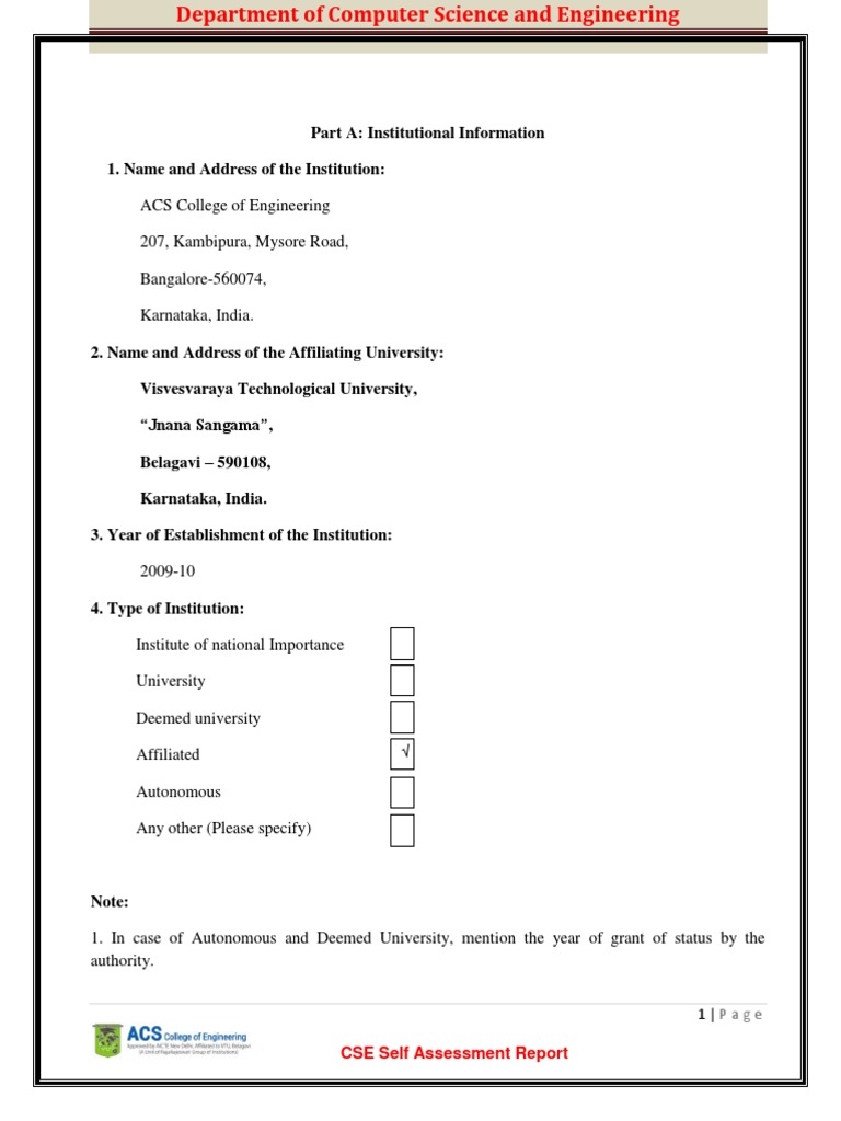 Cse Sar PDF | PDF | Curriculum | Computer Science