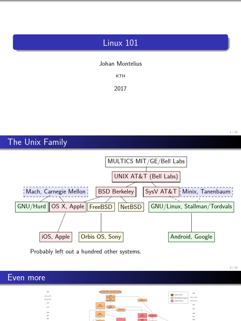 Linux 101: Johan Montelius | PDF | Linux | Operating System Technology