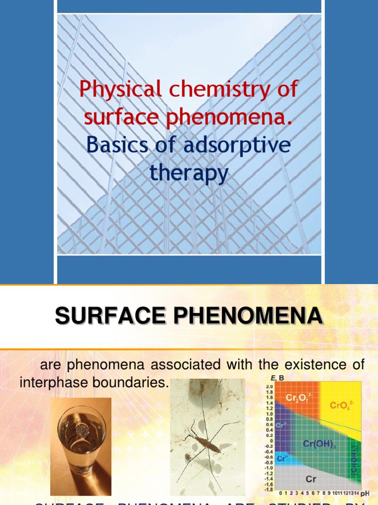 Physical Chemistry of Surface Phenomena.: Basics of Adsorptive Therapy ...