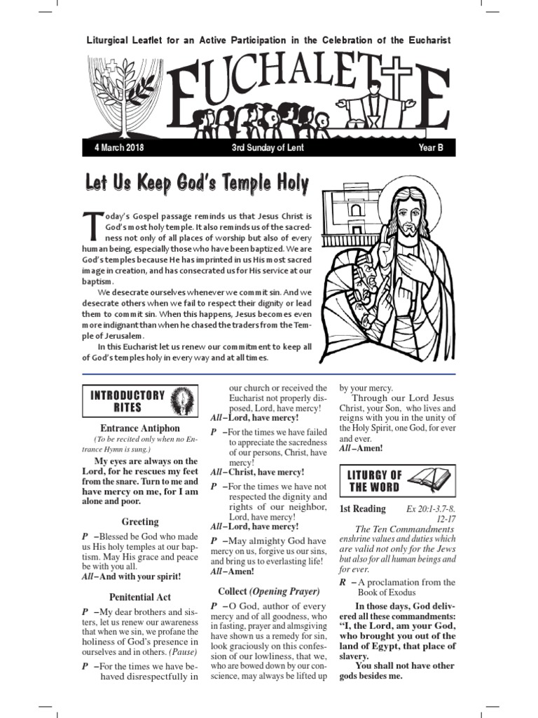 Euchalette Gabay Sa Misa | PDF | Sacrifice | Eucharist