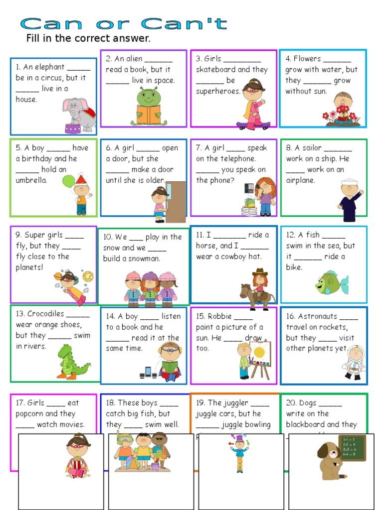 Can-Or-Cant Exercises | PDF