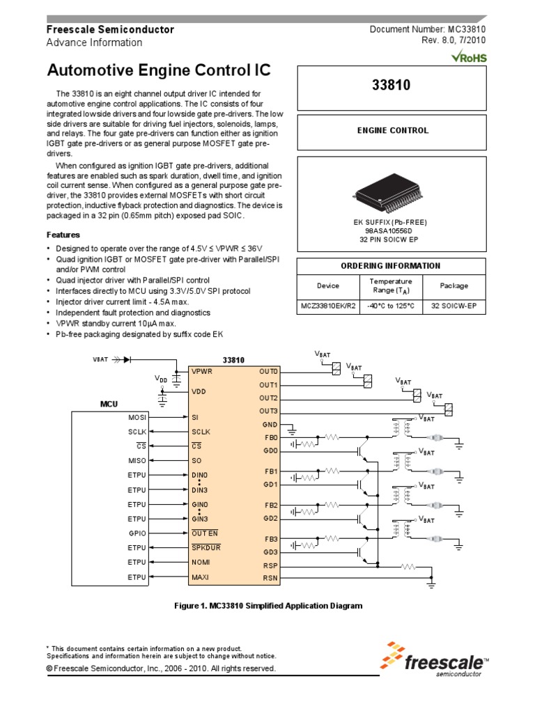 MC 33810 | PDF | Field Effect Transistor | Electromagnetism