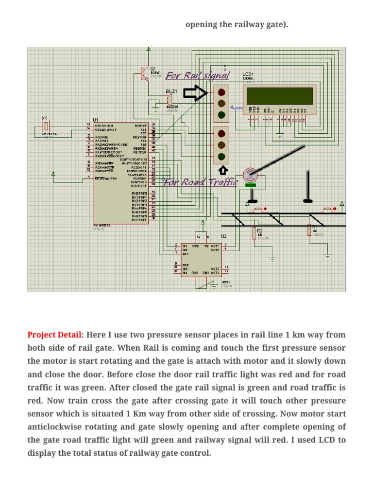 Automated Railway Gate Controlled by PIC16F877A | PDF | Transport ...