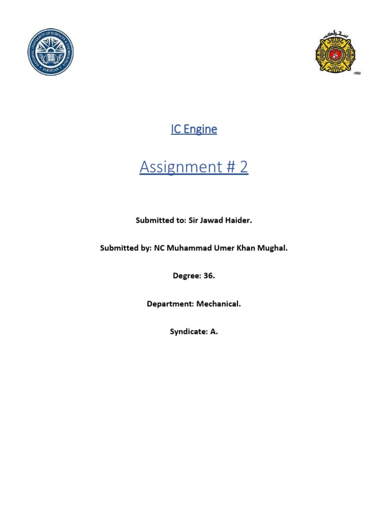 Assignment # 2: IC Engine | PDF
