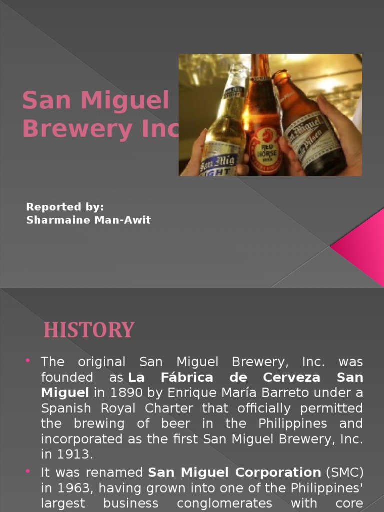 San Miguel Brewey Inc | PDF | San Miguel Corporation | Beer