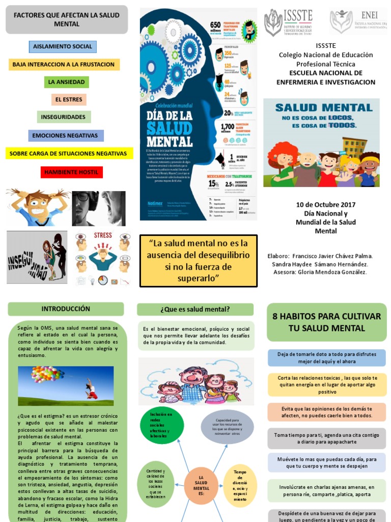 Nuevo Triptico Salud Mental | Salud mental | Ansiedad