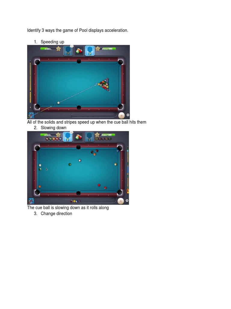 Albert 8-4 8 Billiard Pool-Applying Principles of Physics | PDF