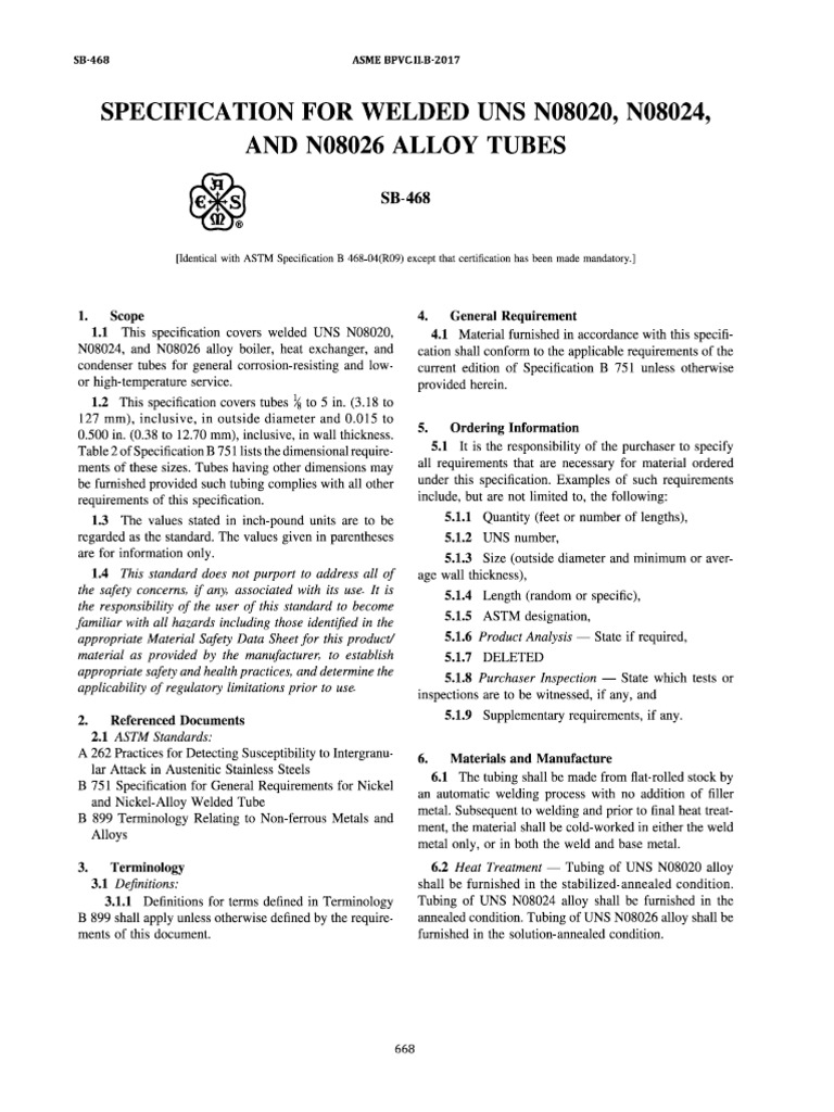 Asme Sec II Part B 2017 | PDF | Pipe (Fluid Conveyance) | Heat Treating