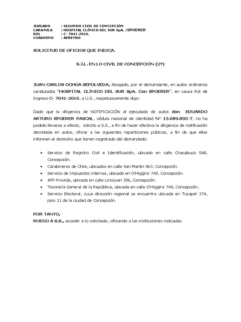 Solicita Oficios Busqueda PDF | PDF | Política