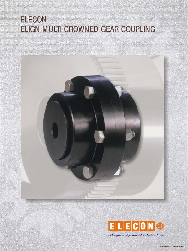 ELECON GEAR Elign Coupling | PDF | Gear | Machines
