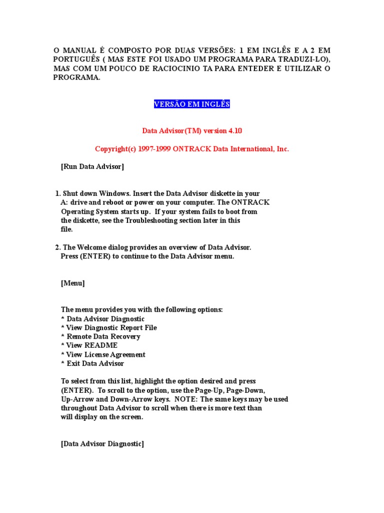 Manual | PDF | Floppy Disk | Computer Data