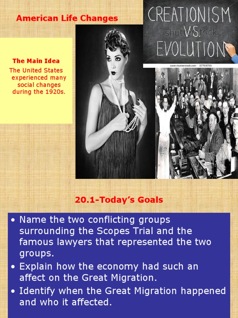 Social Changes in 1920s America | PDF | Christian Fundamentalism ...