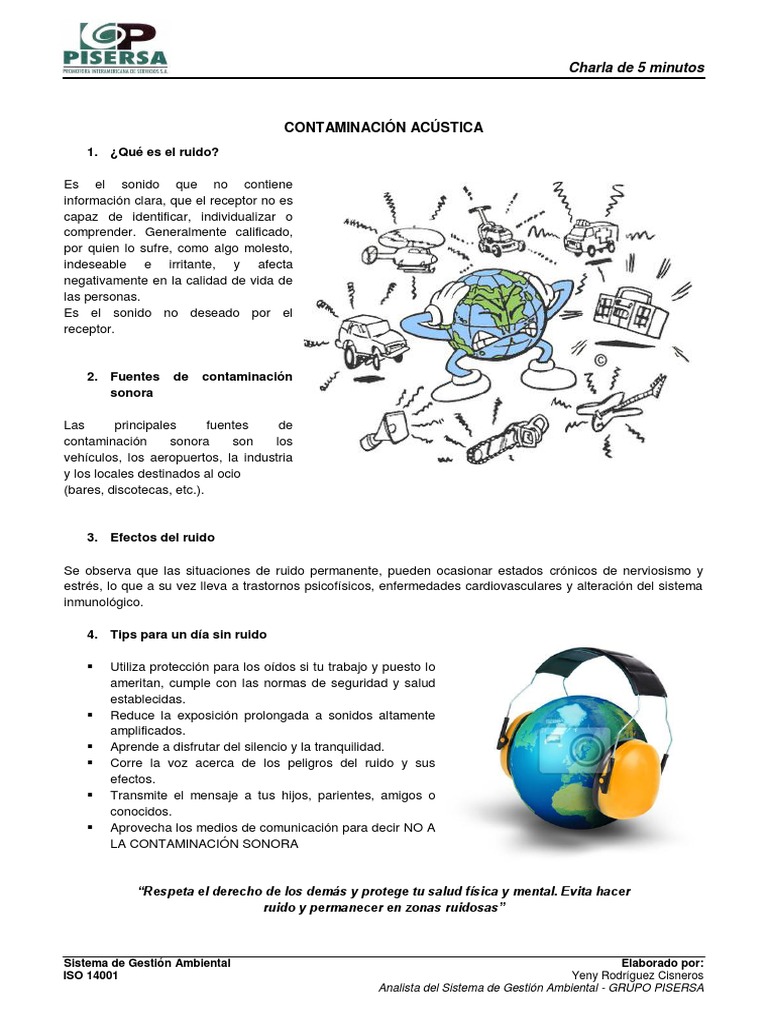 Contaminación Acústica: Impacto y Prevención | PDF