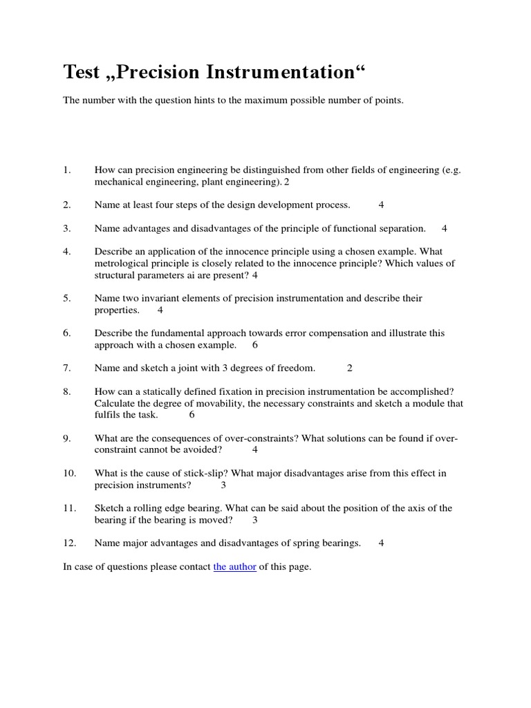 Test Precision Instrumentation | PDF