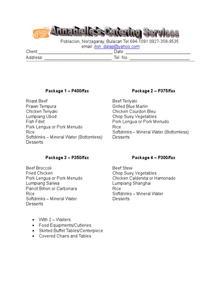 Menu Standards 2012 June | PDF