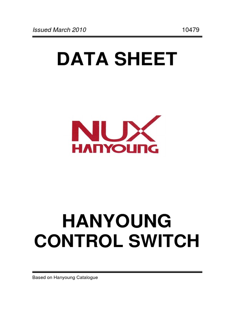 Hanyoung Control Switch PDF | PDF | Switch | Light Emitting Diode