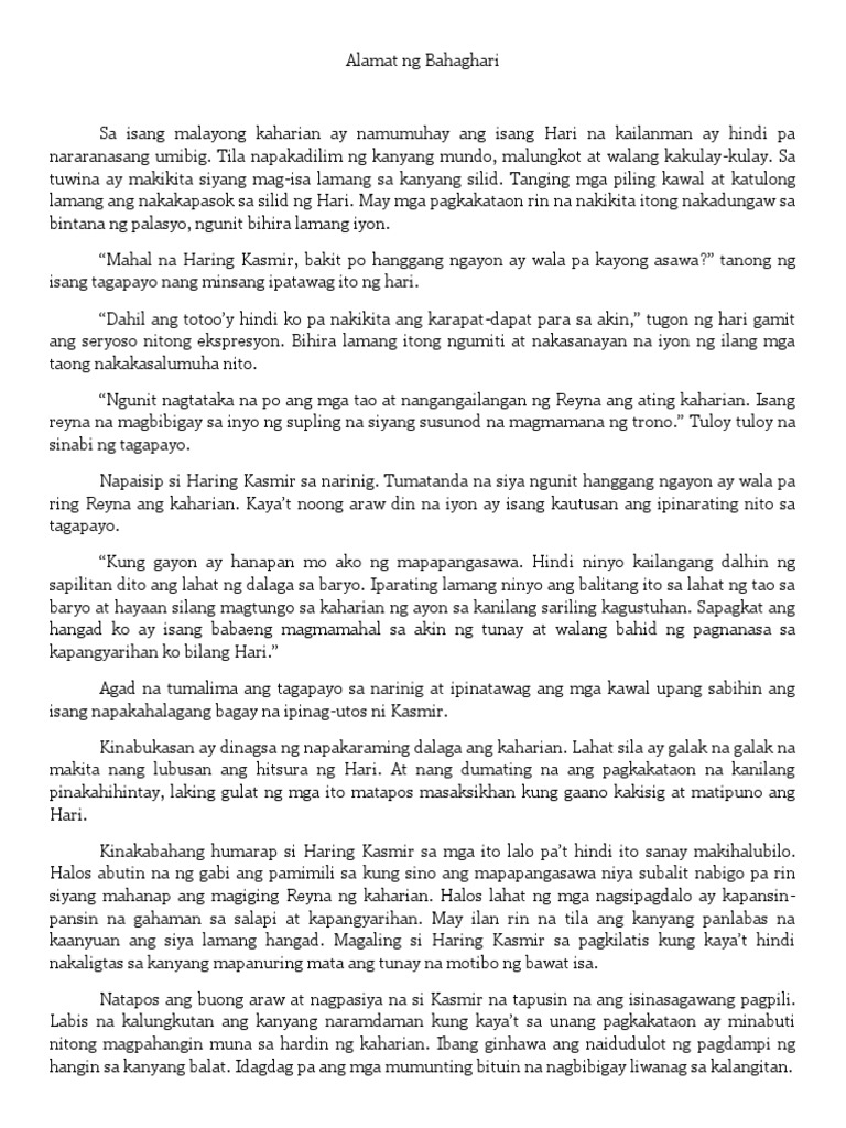 Alamat NG Bahaghari | PDF
