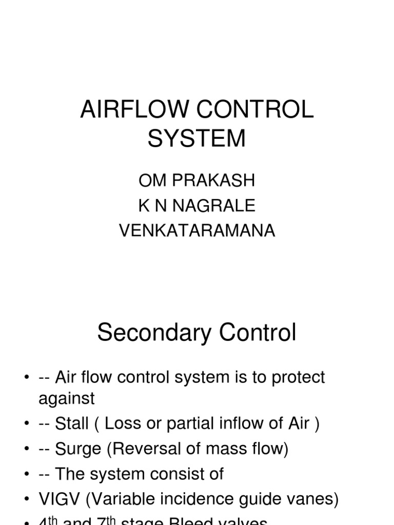 Airflow Control System: Om Prakash K N Nagrale Venkataramana | PDF ...