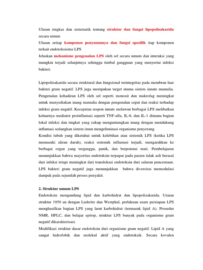 Ulasan Ringkas Dan Sistematik Tentang Struktur Dan Fungsi ...