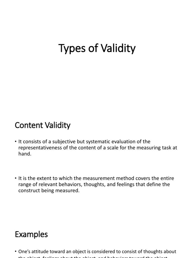 Types of Validity | PDF