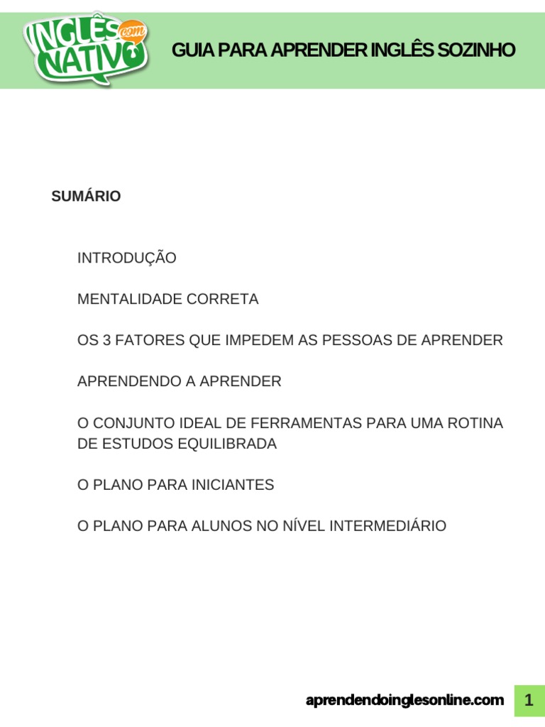 Livro De Ingles Pdf Para Iniciantes Curso De Ingles Basico Pdf