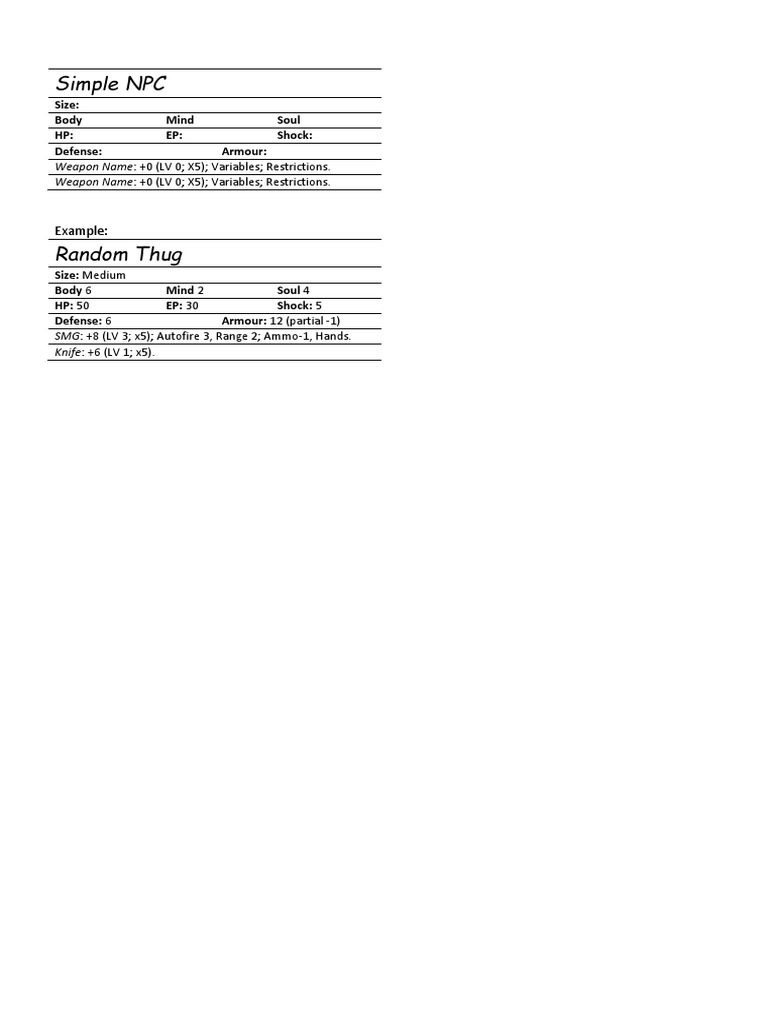 Simple NPC | PDF