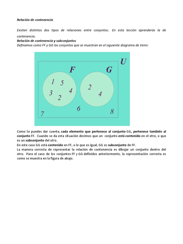 Propiedades de La Contención | PDF | Subconjunto | Conjunto (Matemáticas)