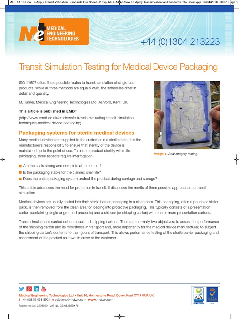 How To Apply Transit Validation Standards | PDF | Packaging And ...