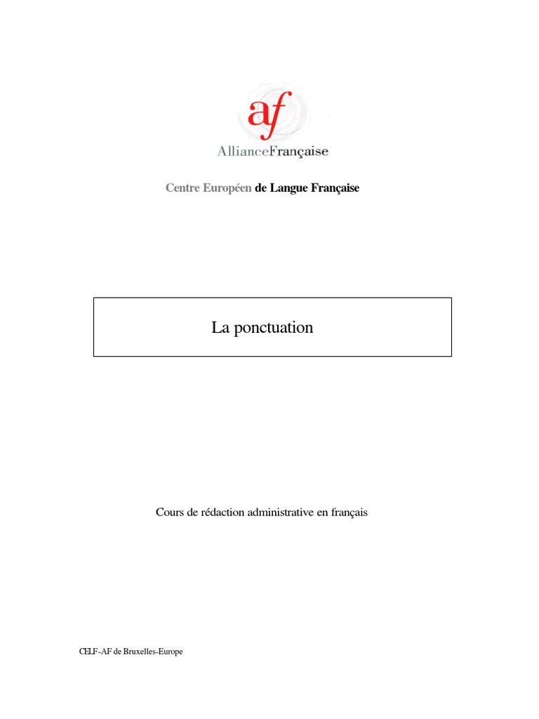 Rédaction administrative : La ponctuation | PDF | Phrase | Ponctuation