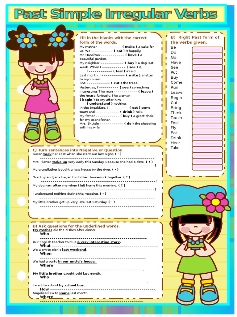 Past Simple Irregular Verbs - 24439 | PDF