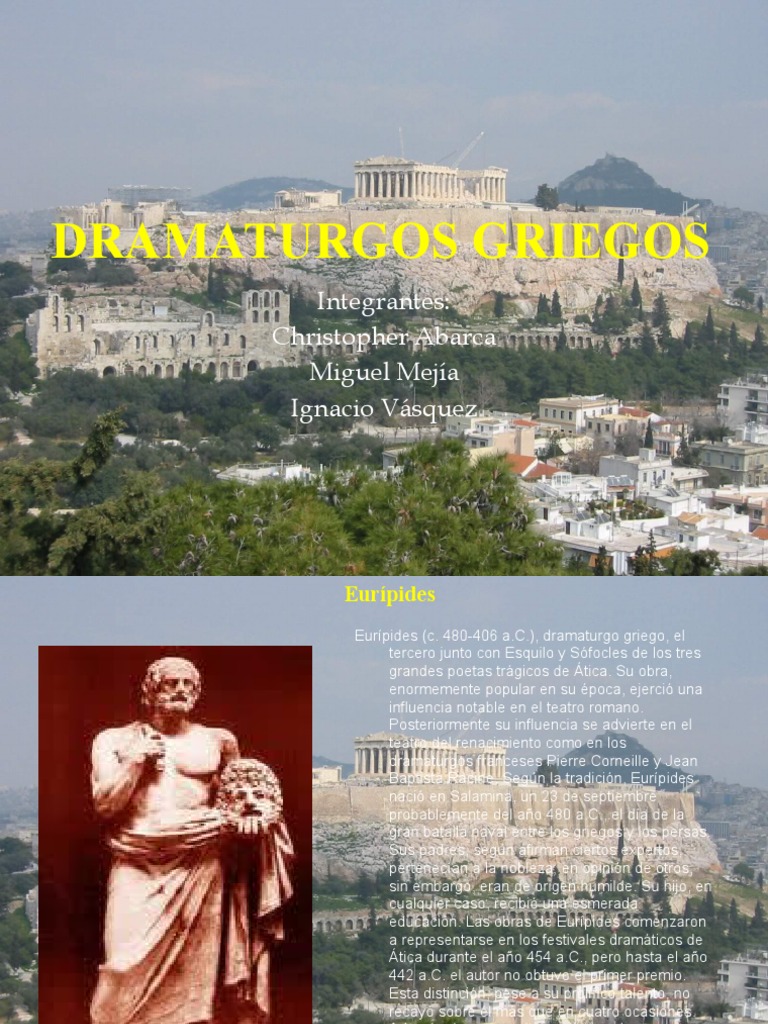 Dramaturgos Griegos | PDF | Esquilo | Sófocles
