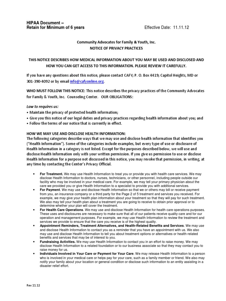 Hipaa Document | PDF | Discovery (Law) | Health Informatics