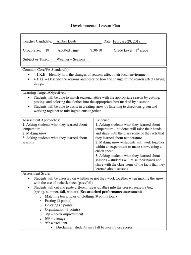 Unit - Weather Seasons | PDF | Weather | Educational Assessment