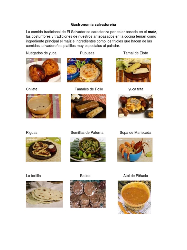 Gastronomía salvadoreña | Cocina española | Maíz