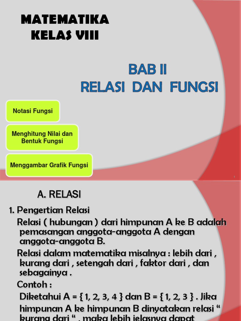 Materi Relasi Dan Fungsi | PDF